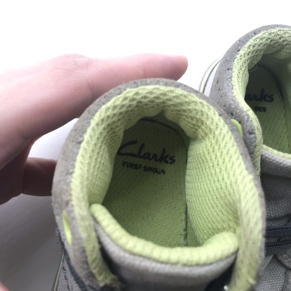 Clarks | Shoes | Clarks Gray Baby Boy High Top Sneakers Size 45 | Poshmark
